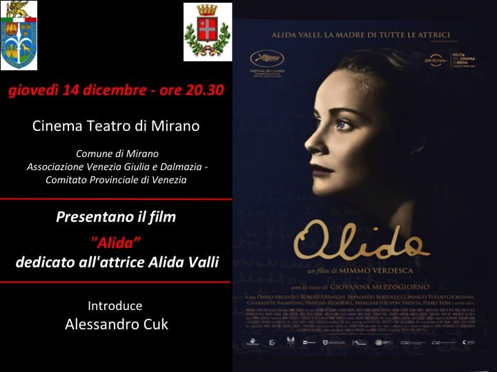 Proiezione del film “Alida” su Alida Valli giovedì 14 dicembre - Agenparl