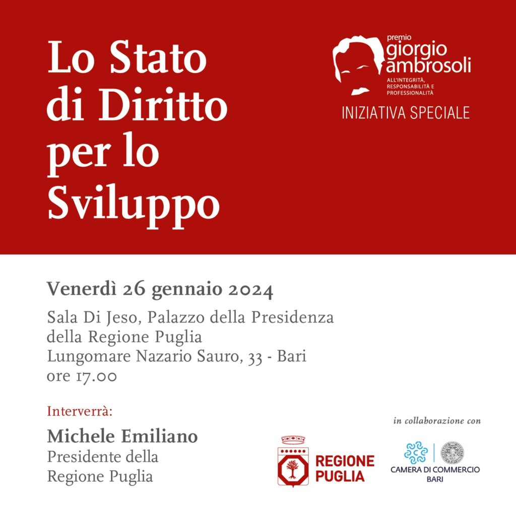 Agenzia regionale 67.24 Seminario "Lo stato di Diritto per lo Sviluppo ...
