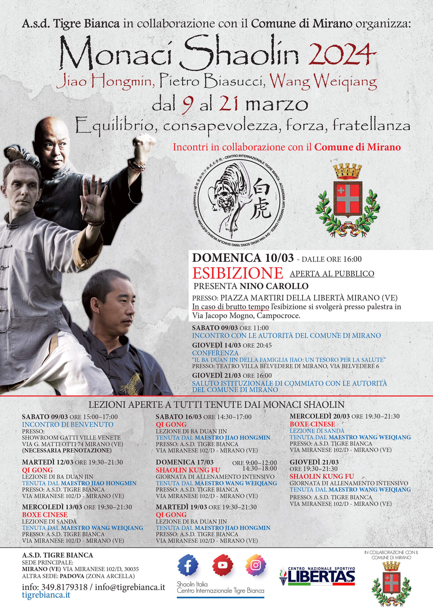 Manifestazione “Monaci Shaolin 2024” con grandi esperti nel campo delle ...